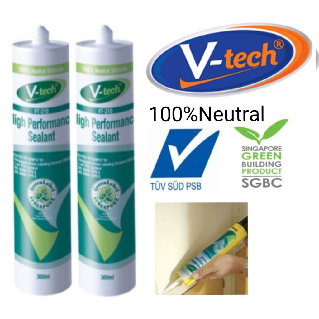 Vtech VT210 High Performance Silicone Sealant Weatherproof Sealant Green Product | Shopee Malaysia