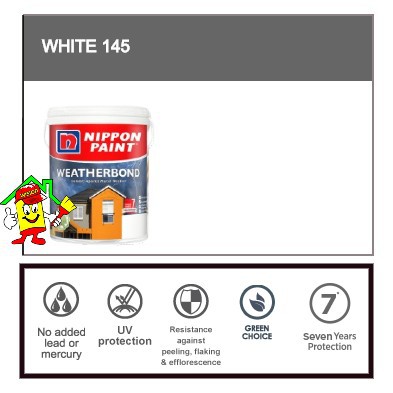 145 WHITE • 1L • Weatherbond • Nippon • Low Sheen • Exterior Wall • 7 ...