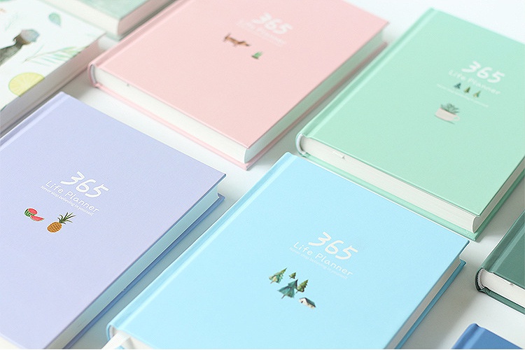 Ins Minimalist 365 Days Planner Notebook 2025 Cute Girl Journal Diary ...