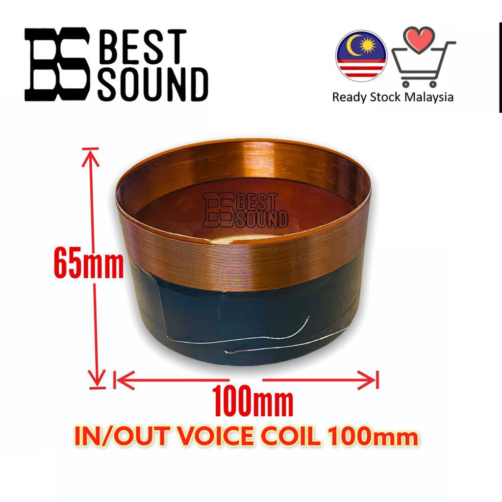 BS BEST SOUND Speaker Woofer Voice Coil 100mm 15" & 18" Subbass Reapir ...