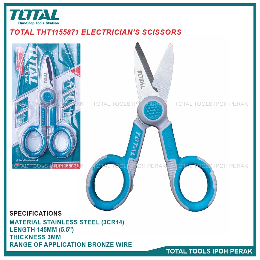 TOTAL THT1155871 Electrician’s Scissors | Shopee Malaysia
