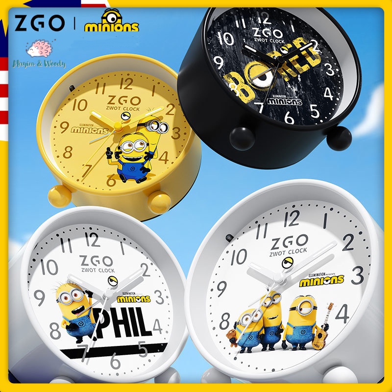 ZGO Minions Classic Alarm Clock Kids Cartoon Alarm Clock Easy Dial ...