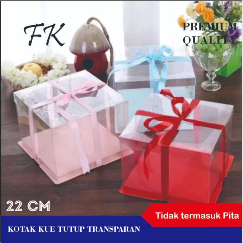 Transparent Lid Cake Box 22x22 CM | Shopee Malaysia