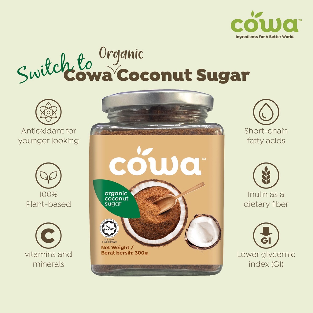 COWA Organic Coconut Sugar 300g | Shopee Malaysia