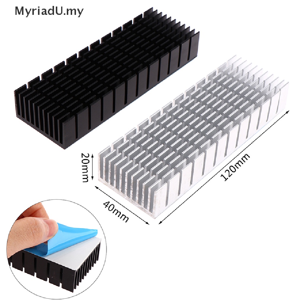 MyriadU 1Pc 120*40*20MM Aluminum Heatsink Panel Heat Sink CPU Power ...