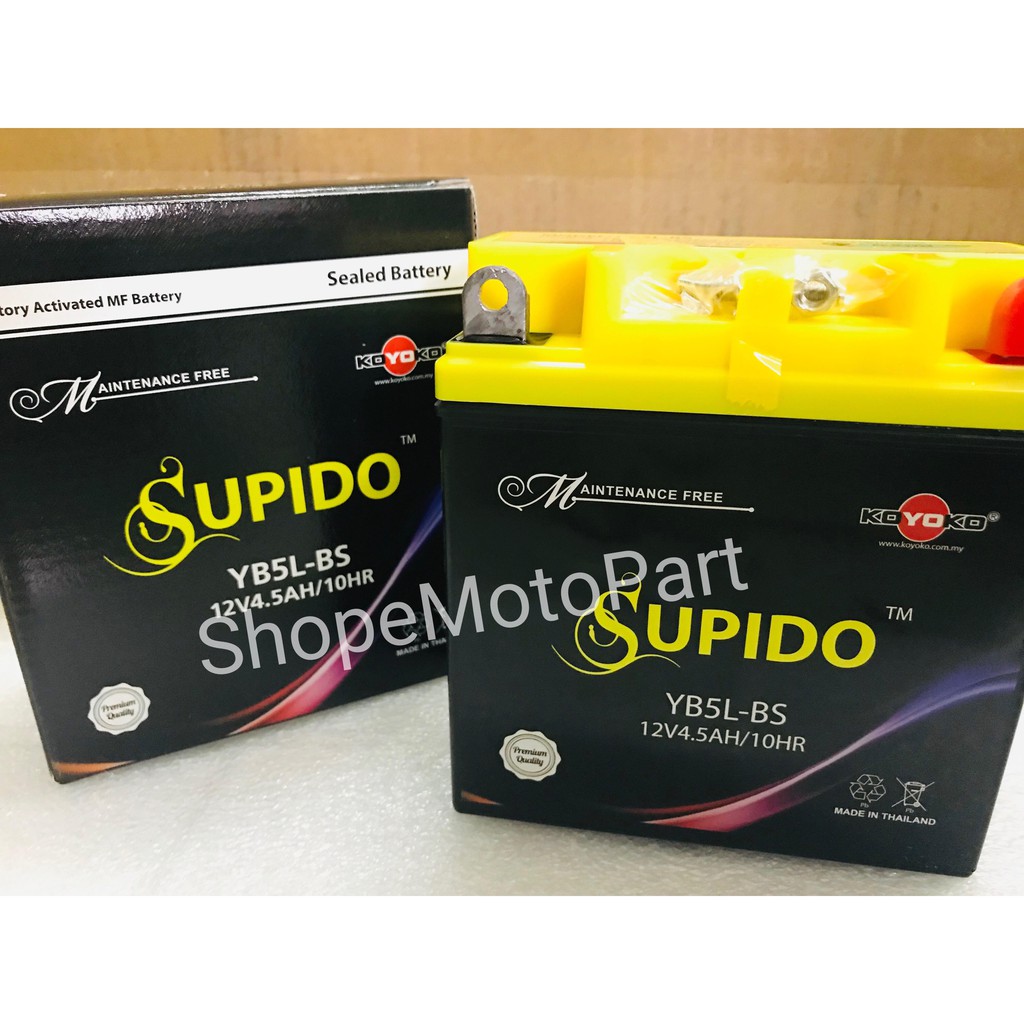 [SAME DAY DELIVERY] SIRIM Maintenance Free Acid Sealed Battery YB5L YB5 ...