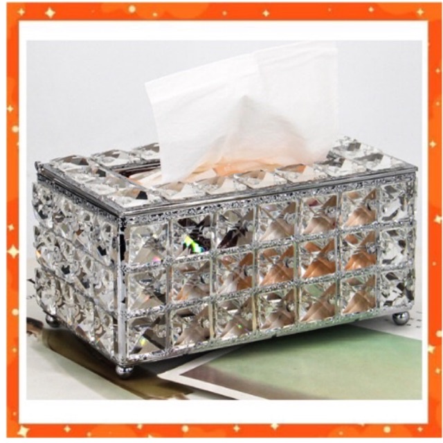 [Ready Stock] Luxury Crystal Tissue Box / Kotak tisu kristal M saiz ...