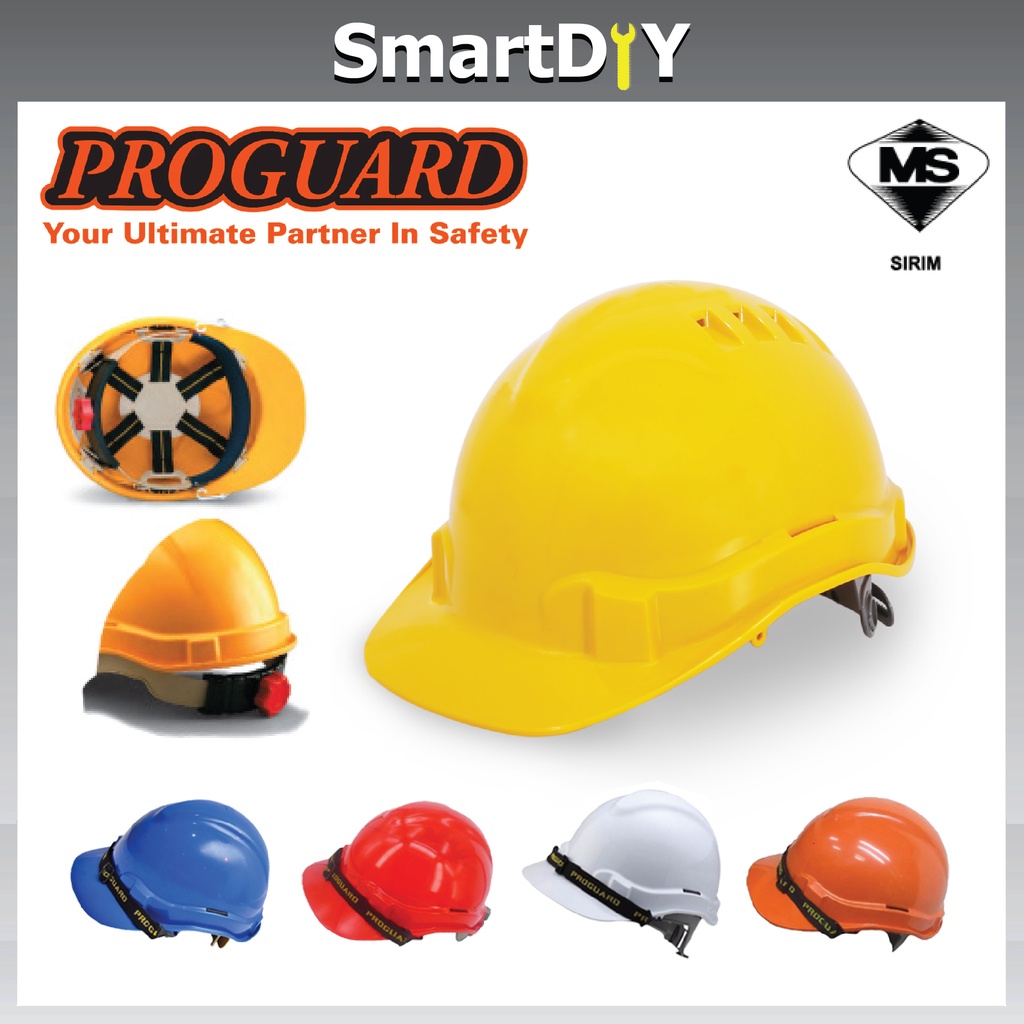 PROGUARD Industry Safety Helmet - 𝐒𝐈𝐑𝐈𝐌 𝐂𝐄𝐑𝐓𝐈𝐅𝐈𝐄𝐃 (Yellow/White/Red ...
