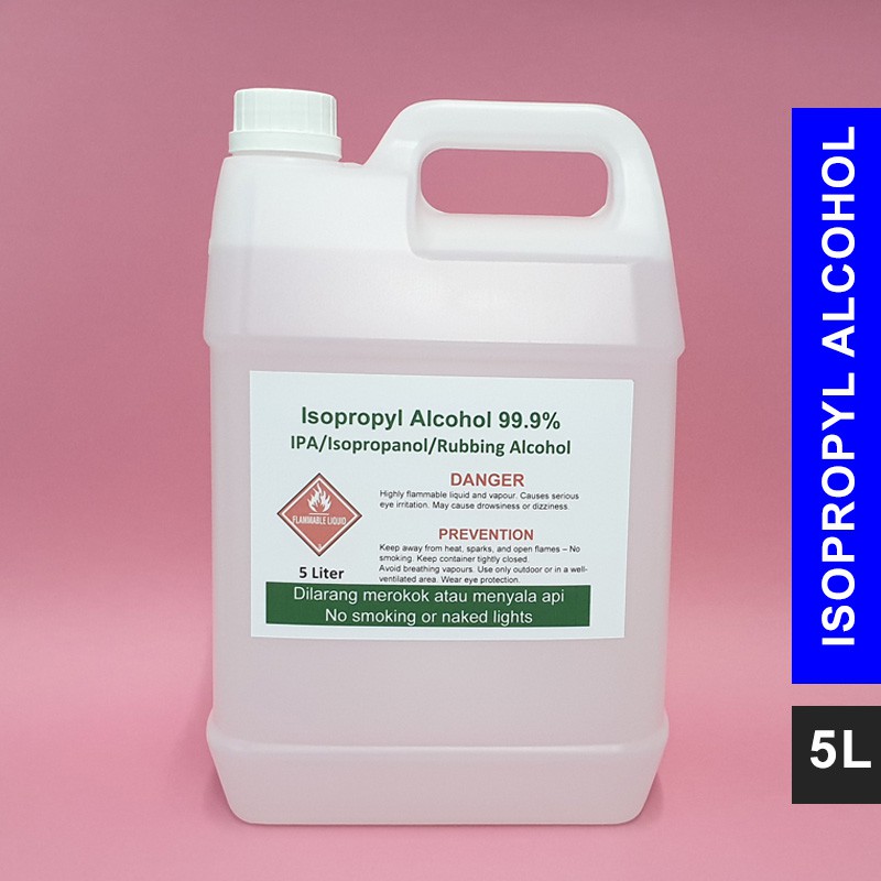IPA / Isopropyl Alcohol / Rubbing Alcohol 5 Liter | Shopee Malaysia