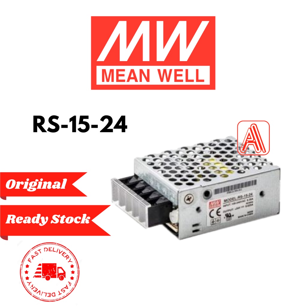 Mean Well RS-15-24 15W 24V 0.7A MeanWell Single Output Switching Power ...