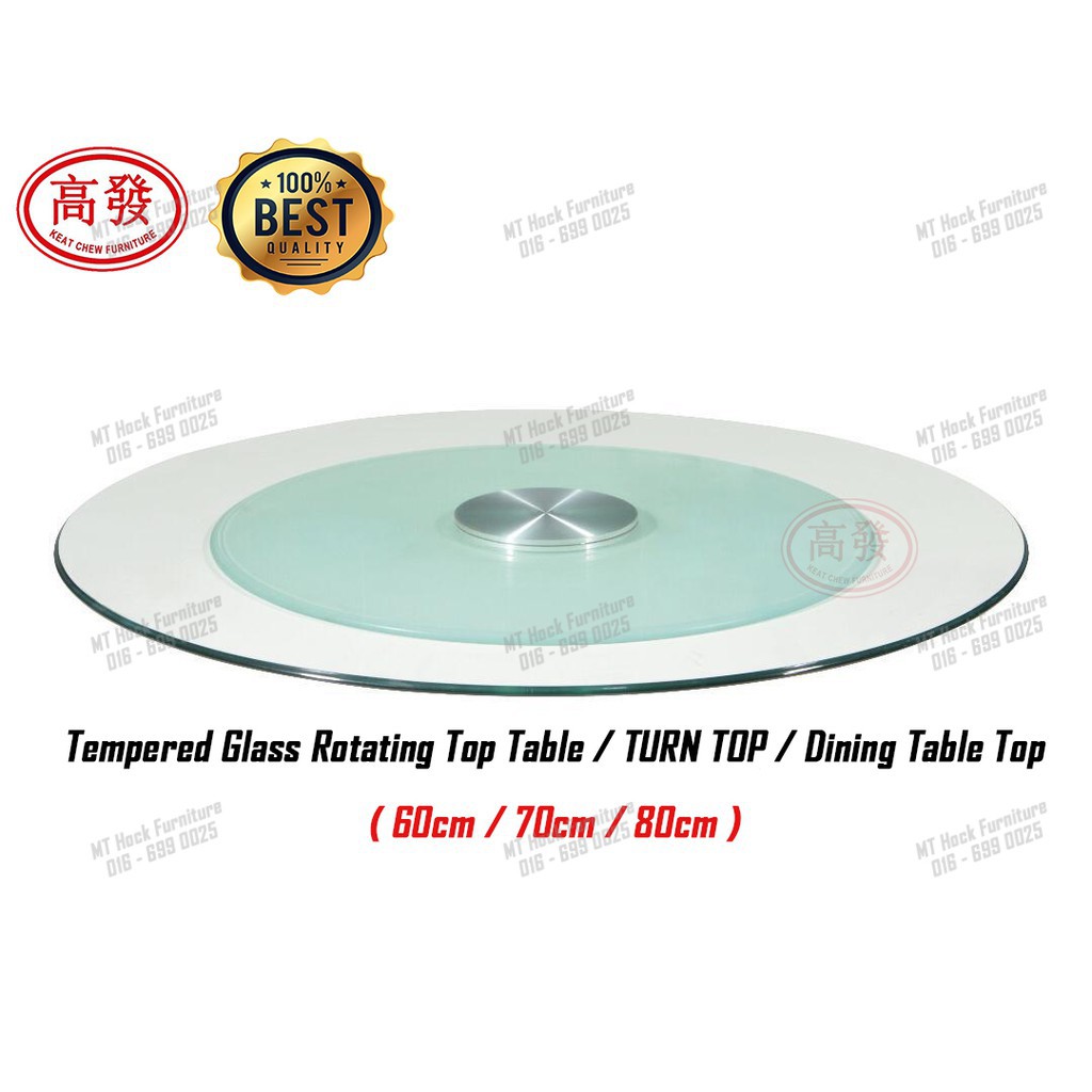🔥Ready Stock🔥 Tempered Glass Rotating Top Table / TURN TOP / Dining ...
