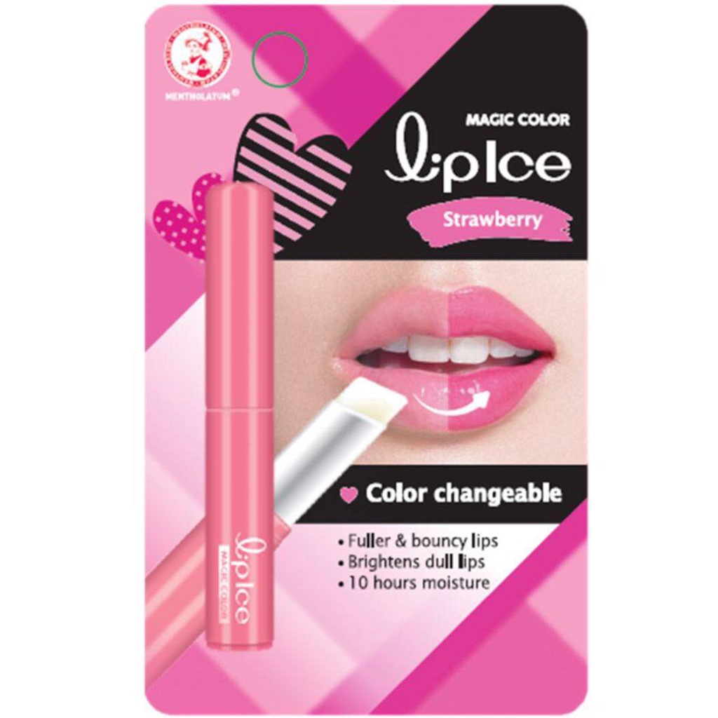 Mentholatum Lip Ice Magic Colour (2g) mixberry / rose pink / strawberry ...