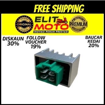 RECTIFIER REGULATOR SHOGUN RR WAVE ALPHA CX EGO LC SKYDRIVE 125 BELANG ...