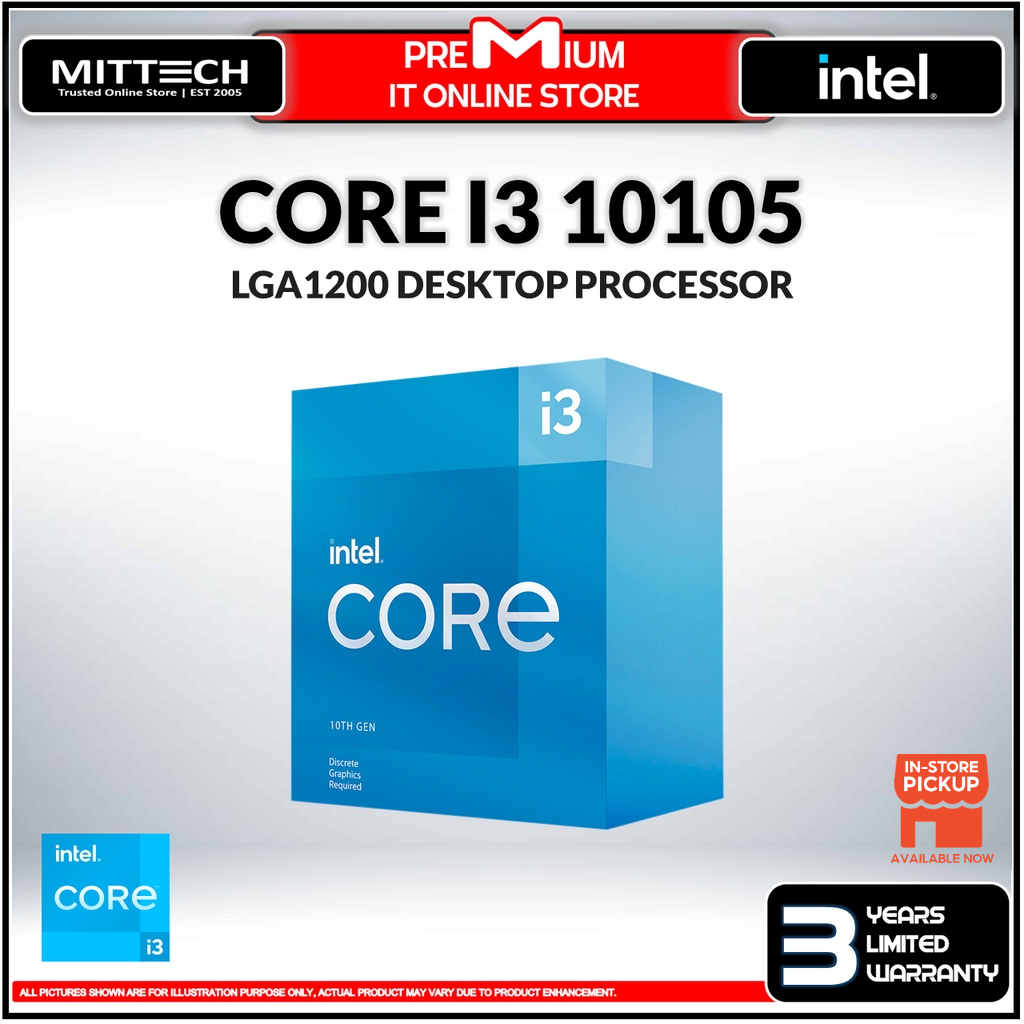Intel Core i3 10105F 6M Cache, up to 4.40 GHz Processor | LGA1200 ...
