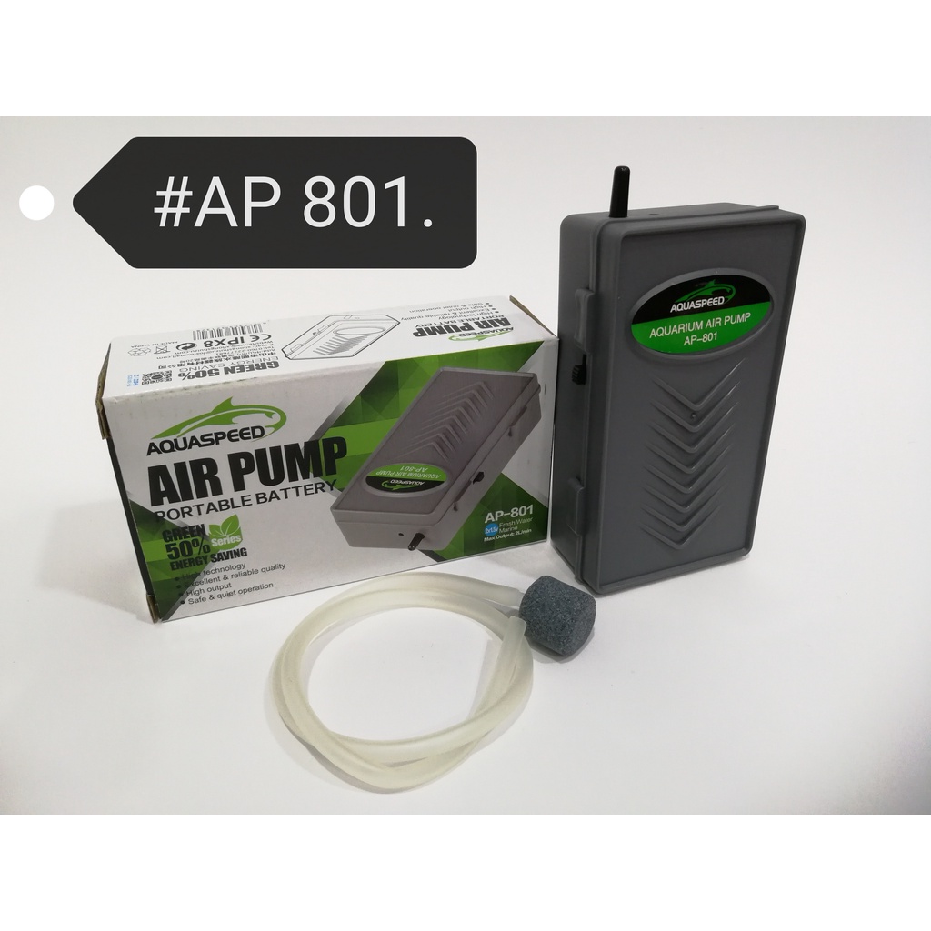 AP-801 AquaSpeed Battery Air Pump Portable Aquarium Fish Fishing Pam Udara Bateri Akuarium Ikan ...