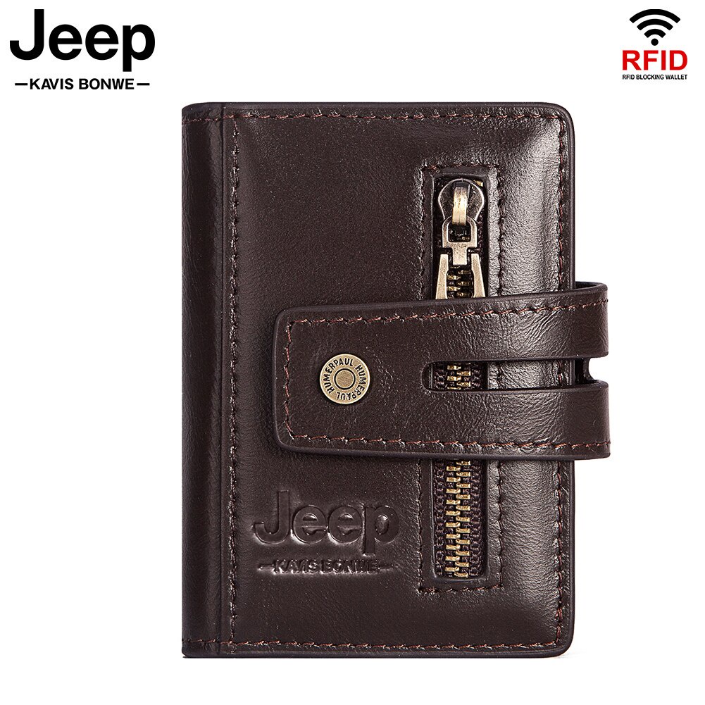 2021 Fashion RFID Card Holder Wallet Anti-Scan Business Men Genuine ...