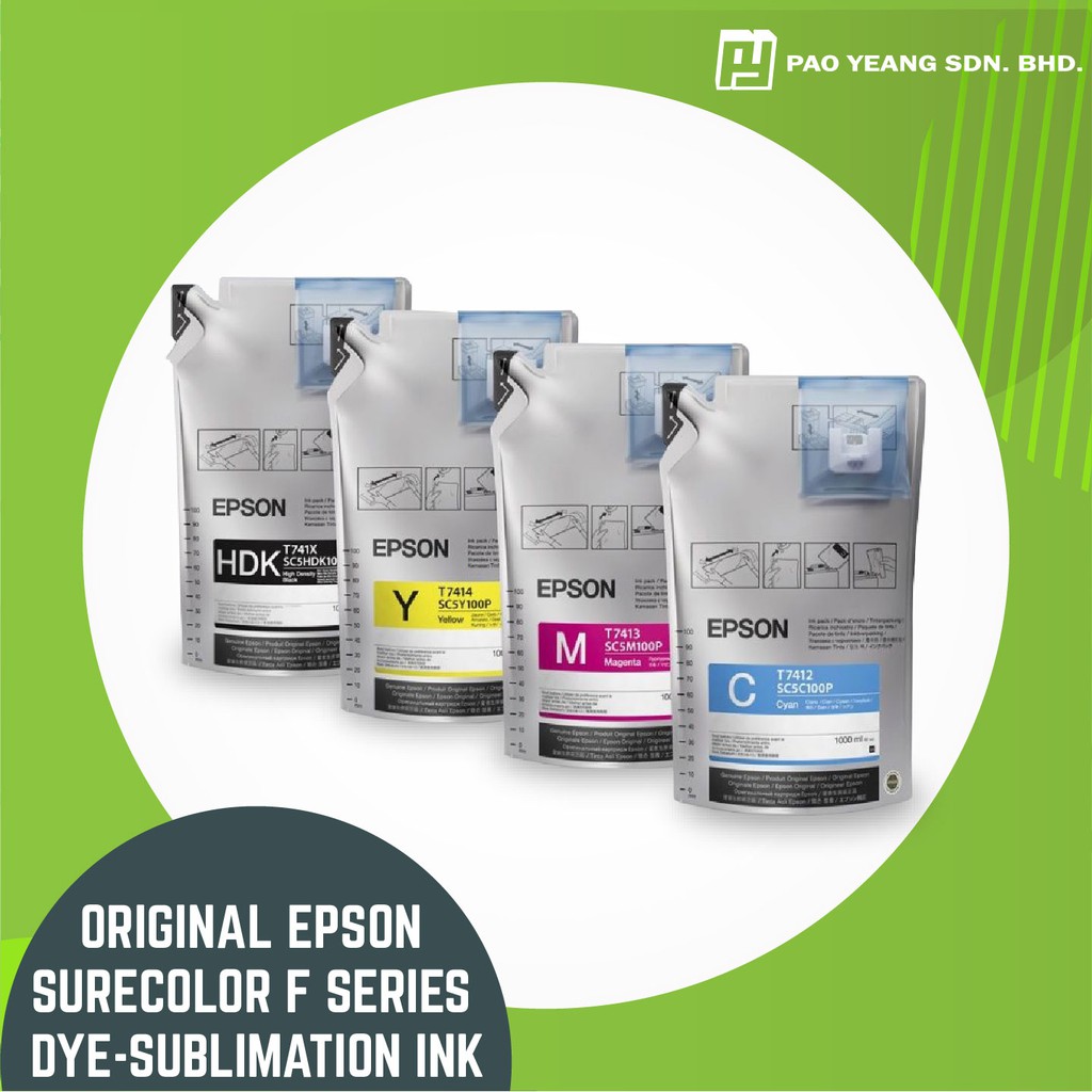 Original Epson SureColor F Series Dye-Sublimation Ink 1 Litre Pack for ...
