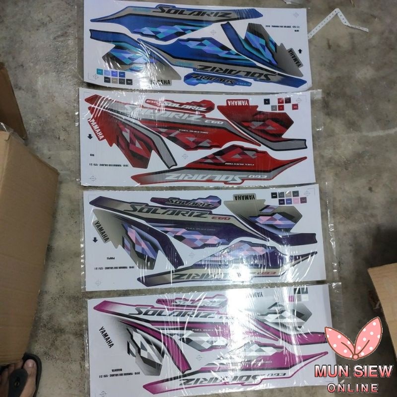 Stiker Sticker Body Stripe Cover Set (3) Yamaha Ego Solariz Solaris (tahun 2018) | Shopee Malaysia
