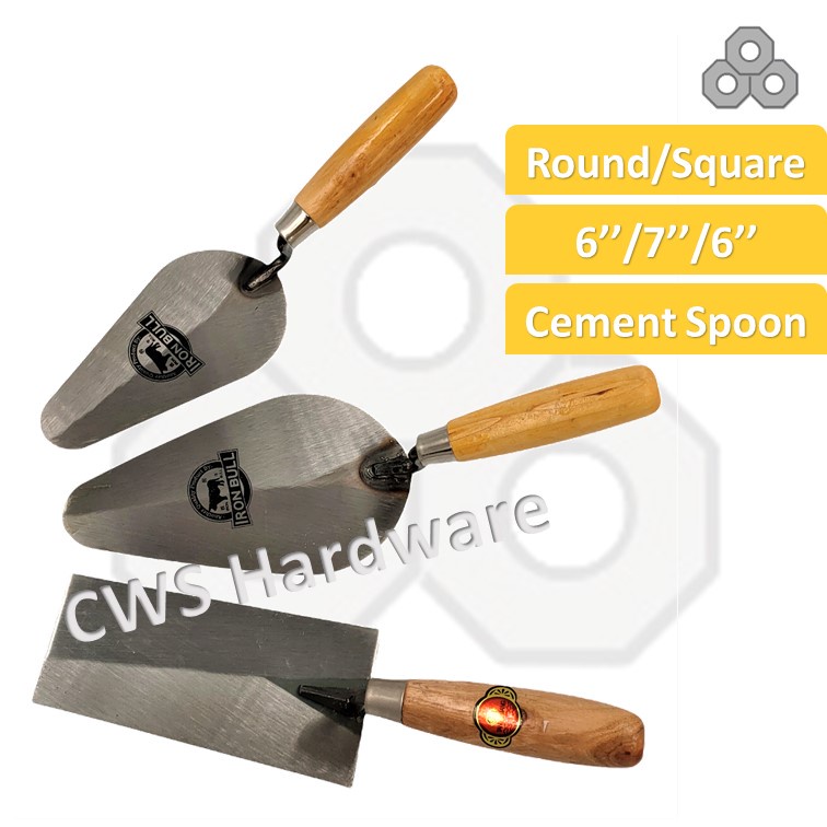 [6" / 7"] 1PCS Bricklaying Trowel / Cement Spoon / Sudu Simen | Shopee ...