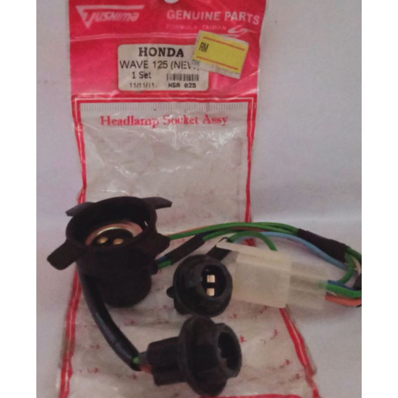TUSHIMA GENUINE PARTS ( HEAD LAMP SOCKET)(MODEL MOTORSIKAL: HONDA WAVE ...