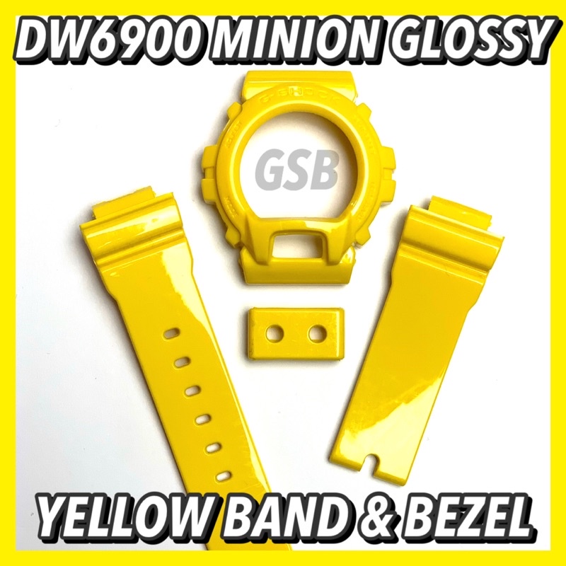 RM98 ONLY ! BNB DW6900 YELLOW MINION ANNIVERSARY GLOSSY ! COMPLETE BAND ...