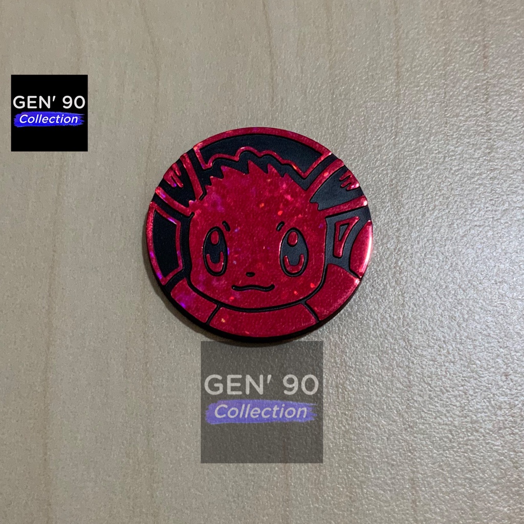 PTCG POKEMON CARD Holofoil Plastic Red Eevee Coin Inport From Japan ...