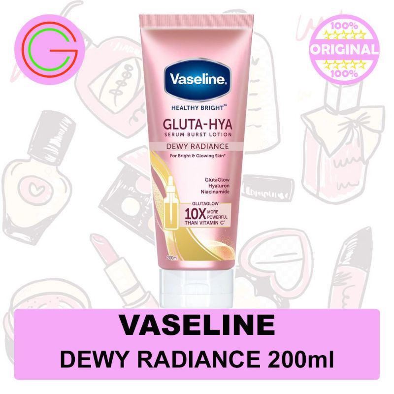Vaseline GLUTA HYA DEWY RADIANCE [200ml] DEWI RADIANCE SERUM LOTION ...