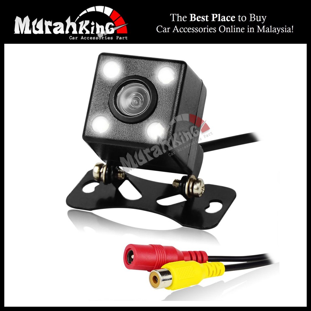 Car Reverse Camera Rear Camera 170 Degree 4 LED Night Vision Car Rear ...