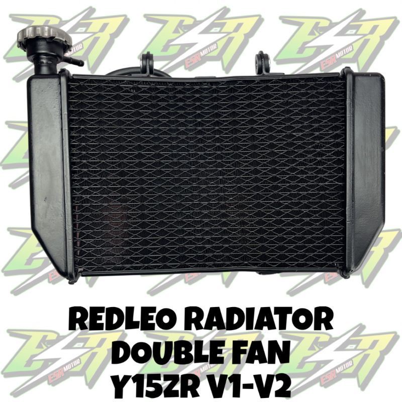 RED LEO RADIATOR DOUBLE FAN YAMAHA Y15ZR V1 V2 & Y16ZR ESR MOTOR ...