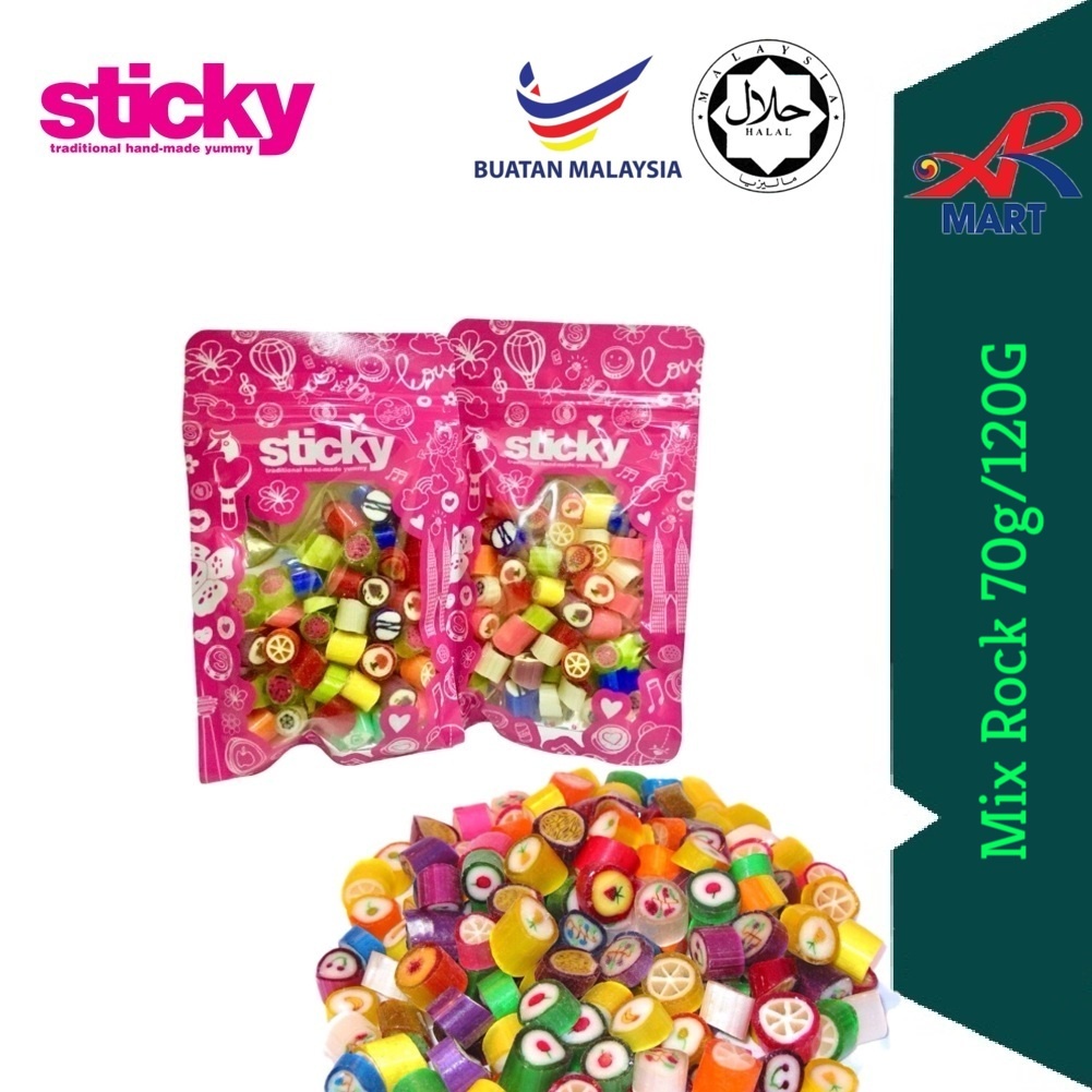 [READY STOCK] Sticky Candy Mix Rock 70g/120G | Shopee Malaysia