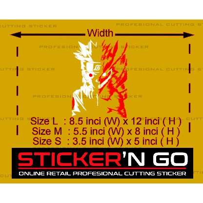 CUTTING STICKER CUSTOM NARUTO 2 FACE DESIGN | Shopee Malaysia