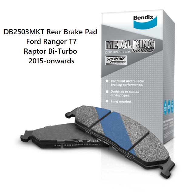 Original Bendix DB2503MKT Rear Brake Pad - Ford Ranger T7 Raptor Bi ...