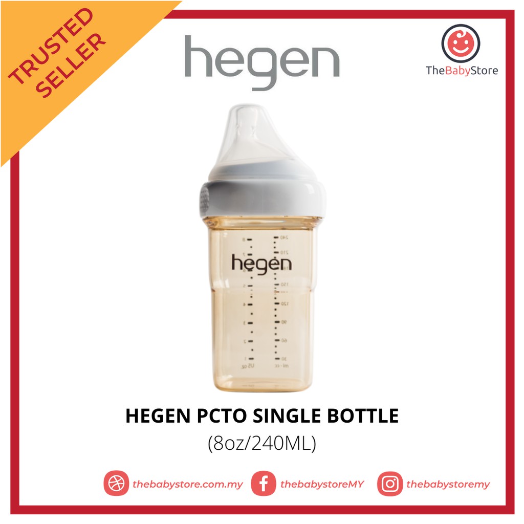Hegen PCTO Feeding Bottle PPSU-240ml/8oz(Single Bottle) | Shopee Malaysia