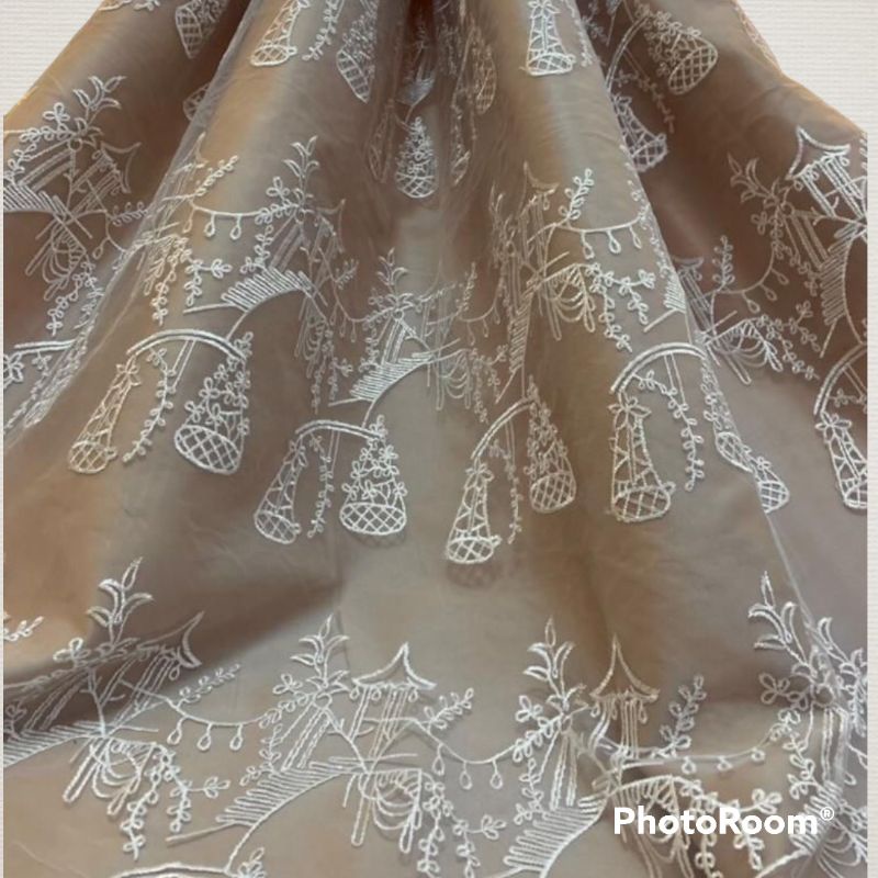 Korean Embroidery tille Fabric | Shopee Malaysia