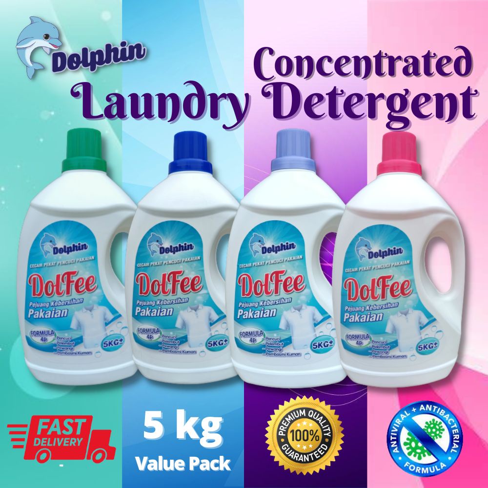 [Ready Stock] DOLFEE Laundry Liquid Detergent Dolphin Cecair Pencuci ...