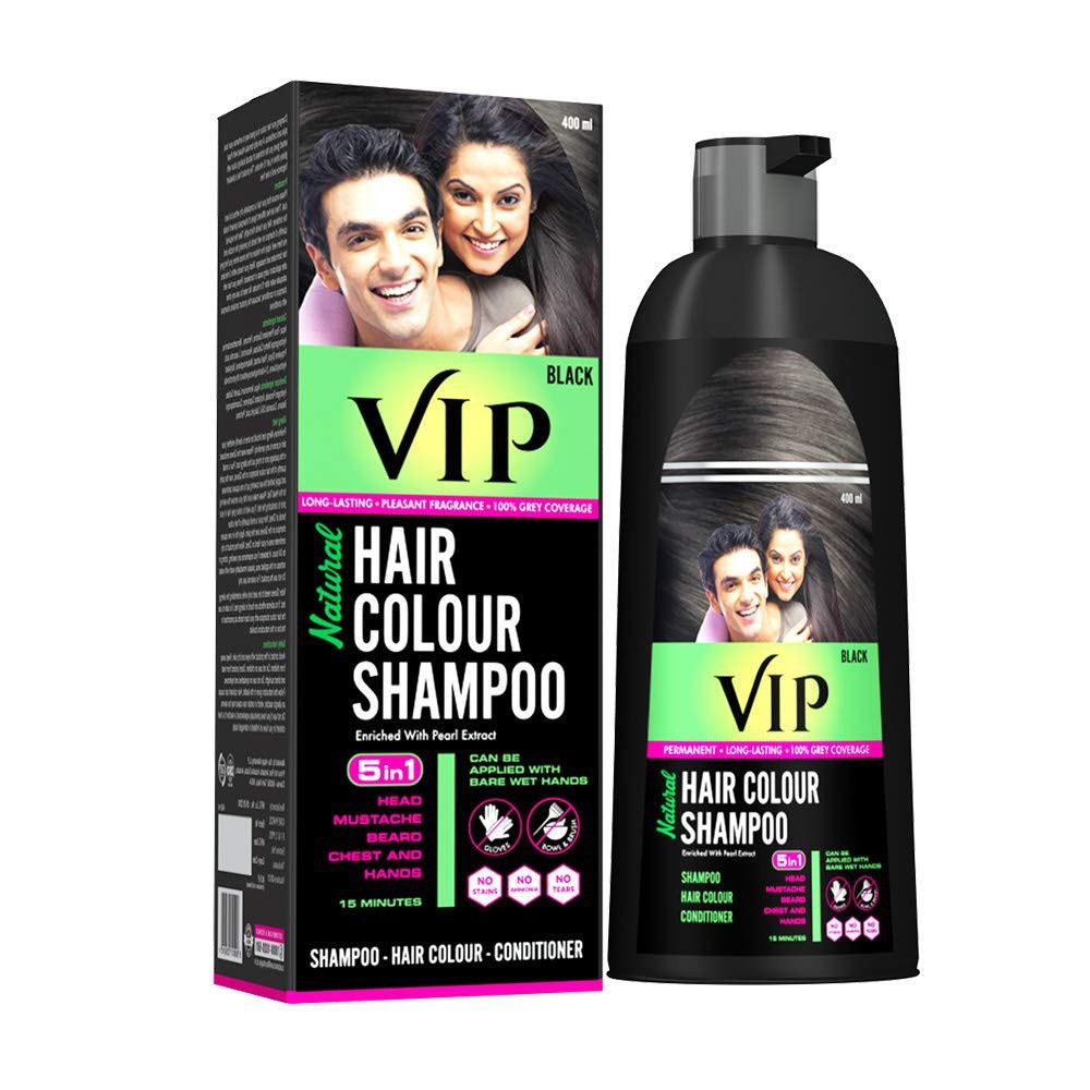 VIP NATURAL HAIR COLOUR SHAMPOO BLACK | Shopee Malaysia