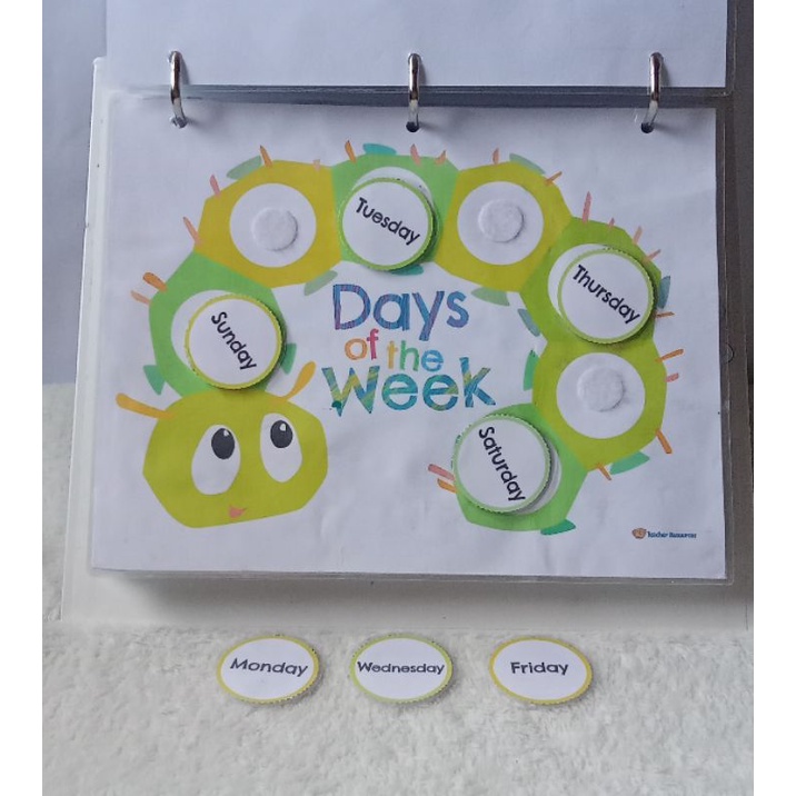 Days of the Week Laminated Interactive Busy Book Activity ESL Teaching ...