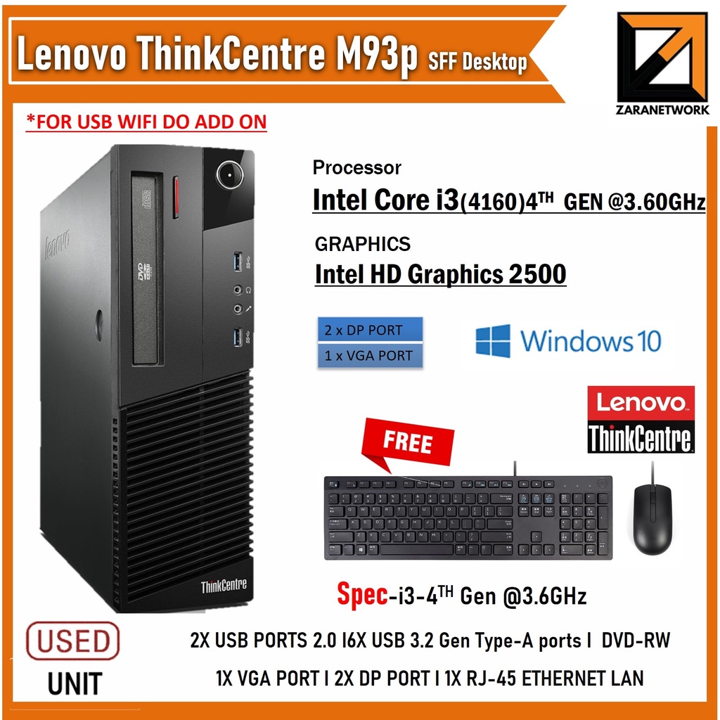 Lenovo ThinkCentre SFF Desktop M91P /M92p Mini / M715q Tiny / M92P ...