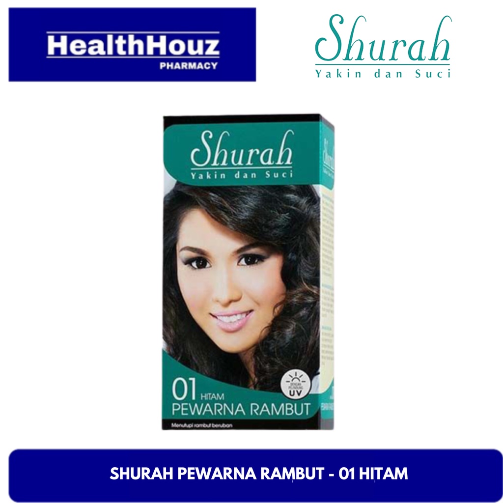 SHURAH Pewarna Rambut - 01 Hitam | 02 Perang Gelap | 04 Koper Merah ...