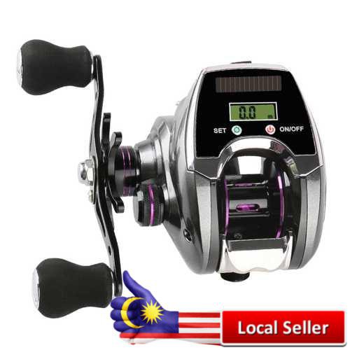 6+1BB 8.0:1 Ratio Digital Display Baitcasting Reel with Line Counter ...