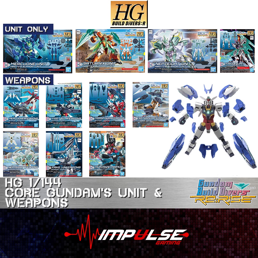 Bandai HGBD:R 1/144 Core Gundam Unit And Weapons Mercuone Veetwo ...