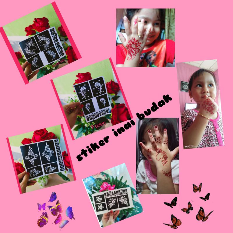 🍓stiker/sticker inai budak/readystok/borong🍓🍓 | Shopee Malaysia