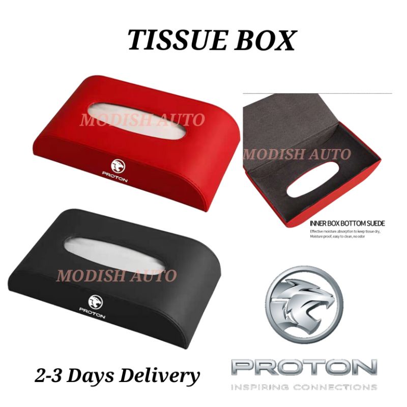 MODISH PU LEATHER CAR TISSUE BOX FOR PROTON IRIZ,PERSONA, EXORA, SAGA ...