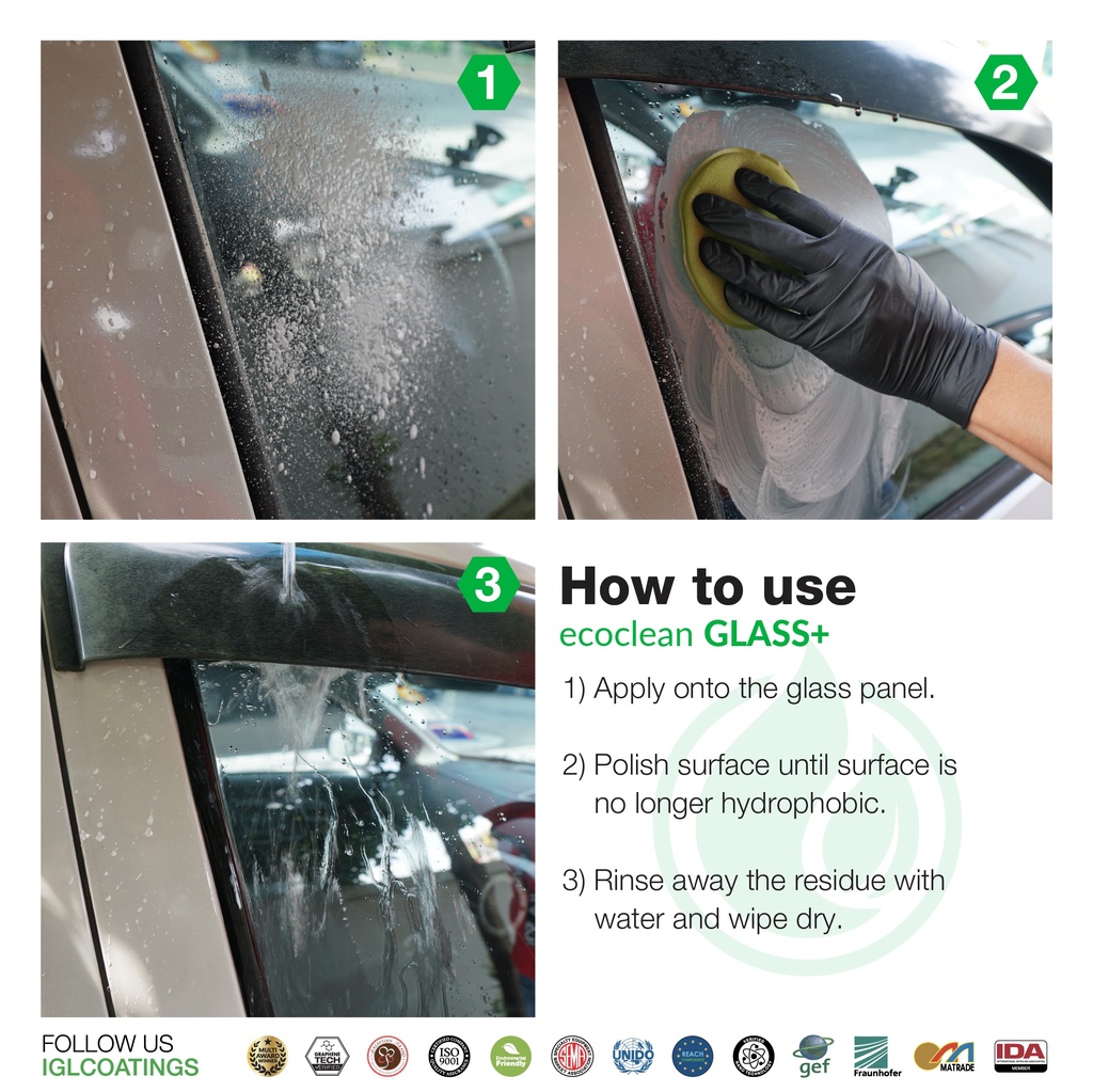 IGL Coatings Ecoclean Glass+ Ultimate Watermark Stain Remover Untuk ...