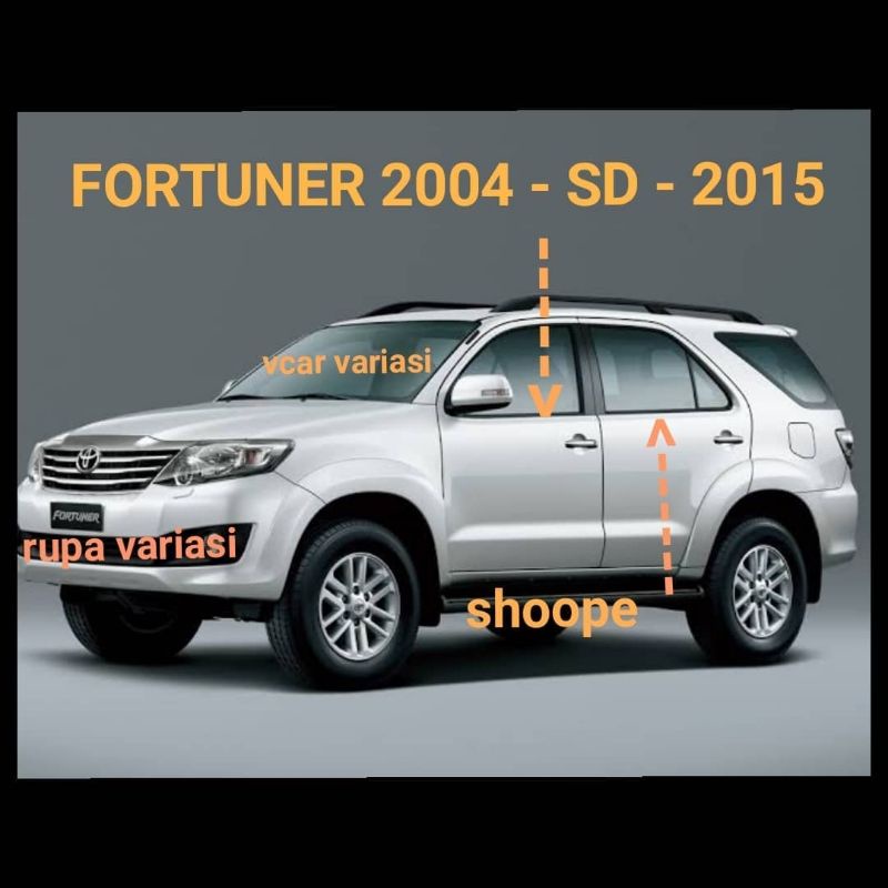 Lis LIST side glass DOOR SEALING TOYOTA fortuner 2004 to 2015 vnt trd ...