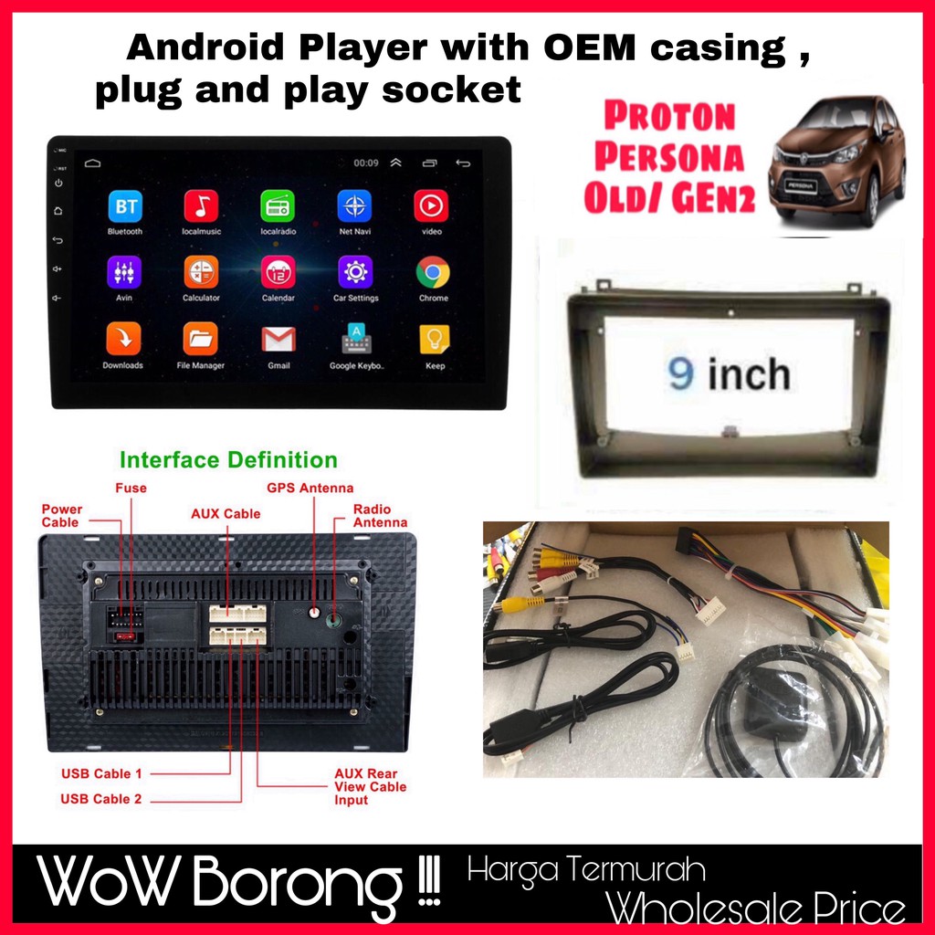 ANDROID PLAYER WITH PROTON PERSONA OLD / GEN2 PLAYER CASING , PLUG AND ...