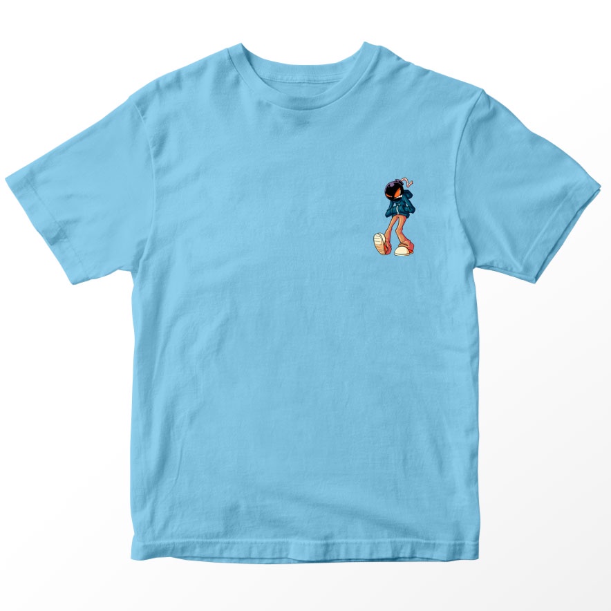 Children's Friday Night Funkin T-shirt Whitty FNF Print, Light Blue ...