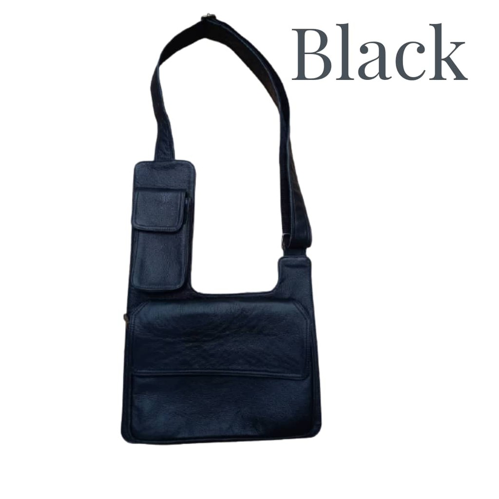 Beg Sandang Lelaki 100% Kulit | Shopee Malaysia