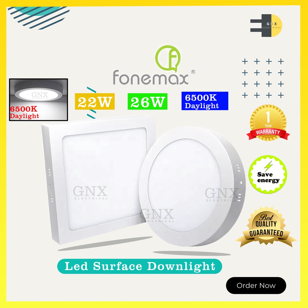 💡READY STOCK💡Fonemax Led Surface Downlight 22W/26W/Ceiling Lamp /Lampu ...