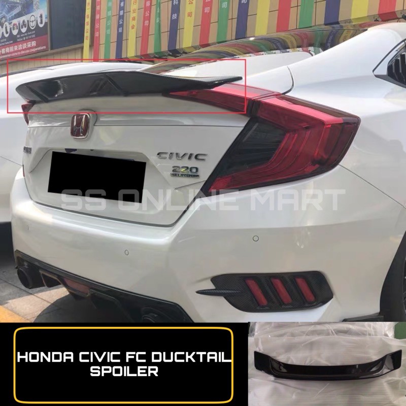 Honda Civic Fc 2016-2020 DuckTail Spoiler Duck Style Spoiler Piano ...